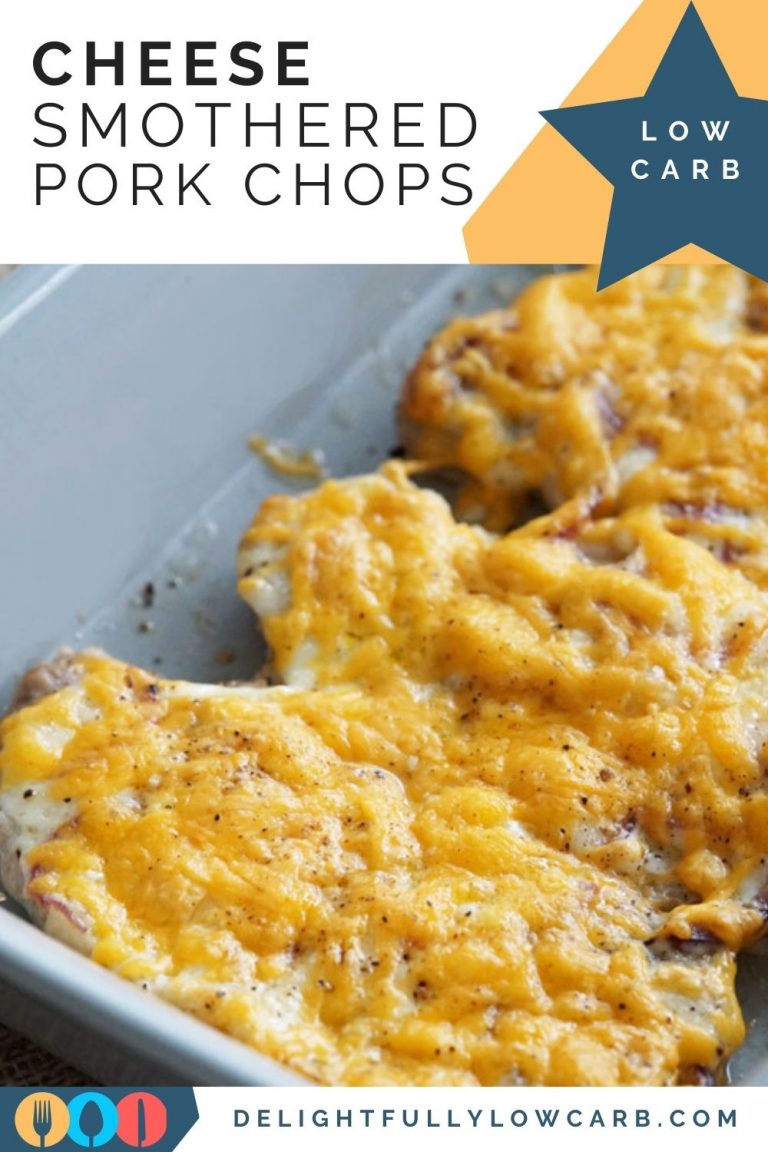 Cheese Smothered Pork Chops - Delightfully Low Carb