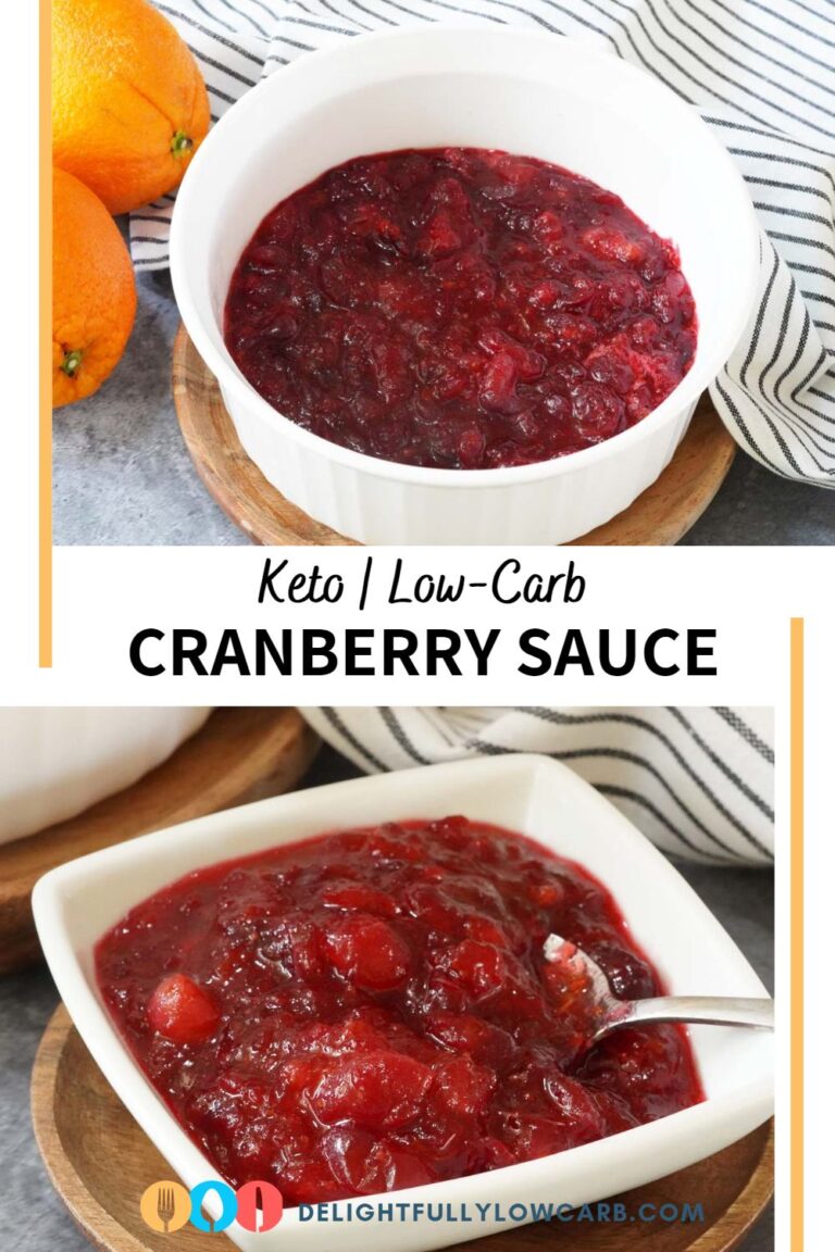 Low Sugar Cranberry Sauce - Delightfully Low Carb