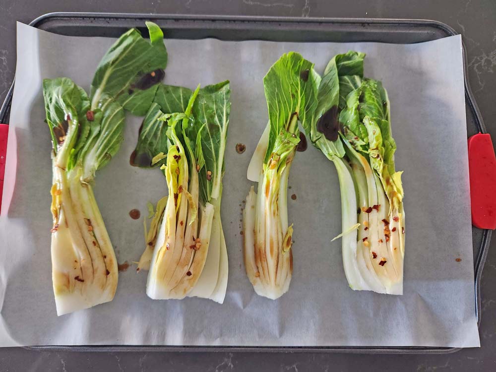 Roasted Bok Choy - Delightfully Low Carb