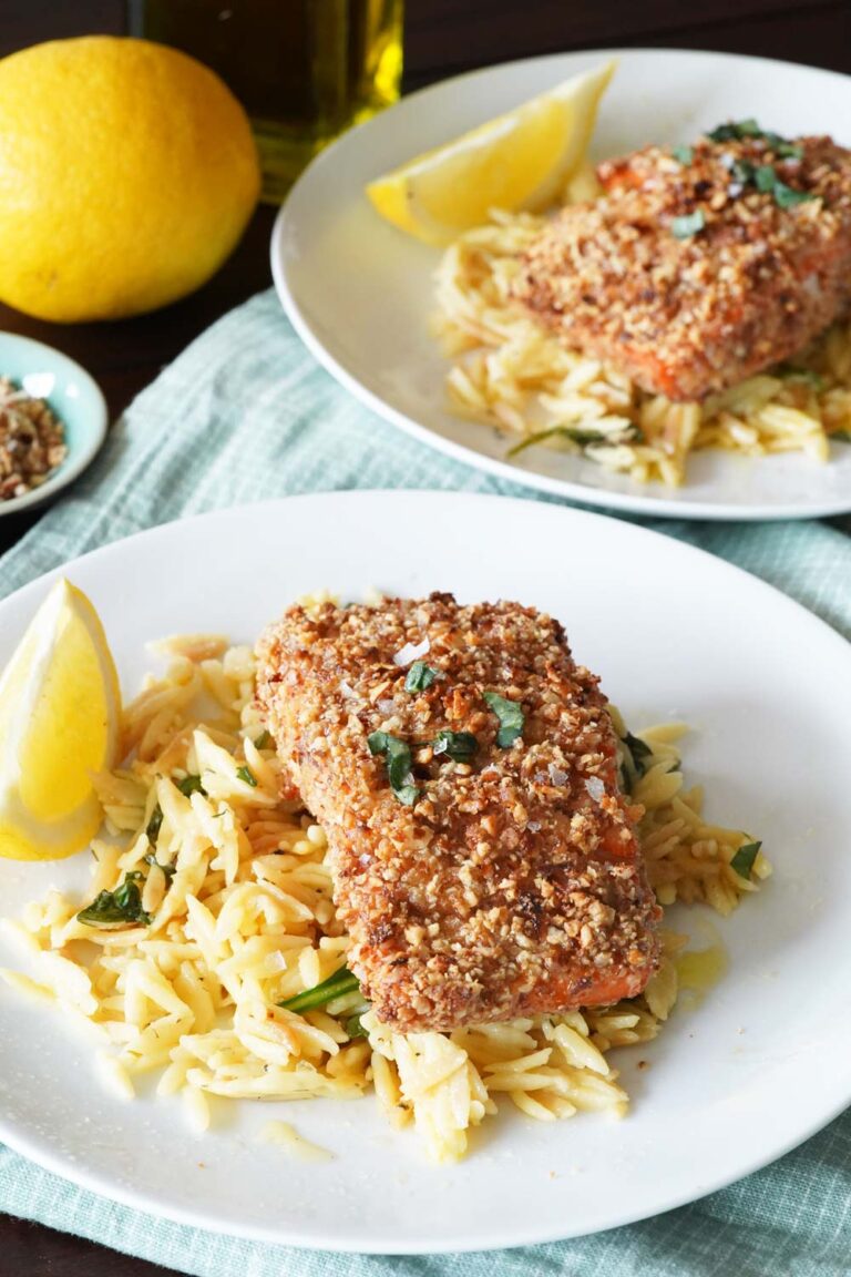 Almond Crusted Salmon - Delightfully Low Carb